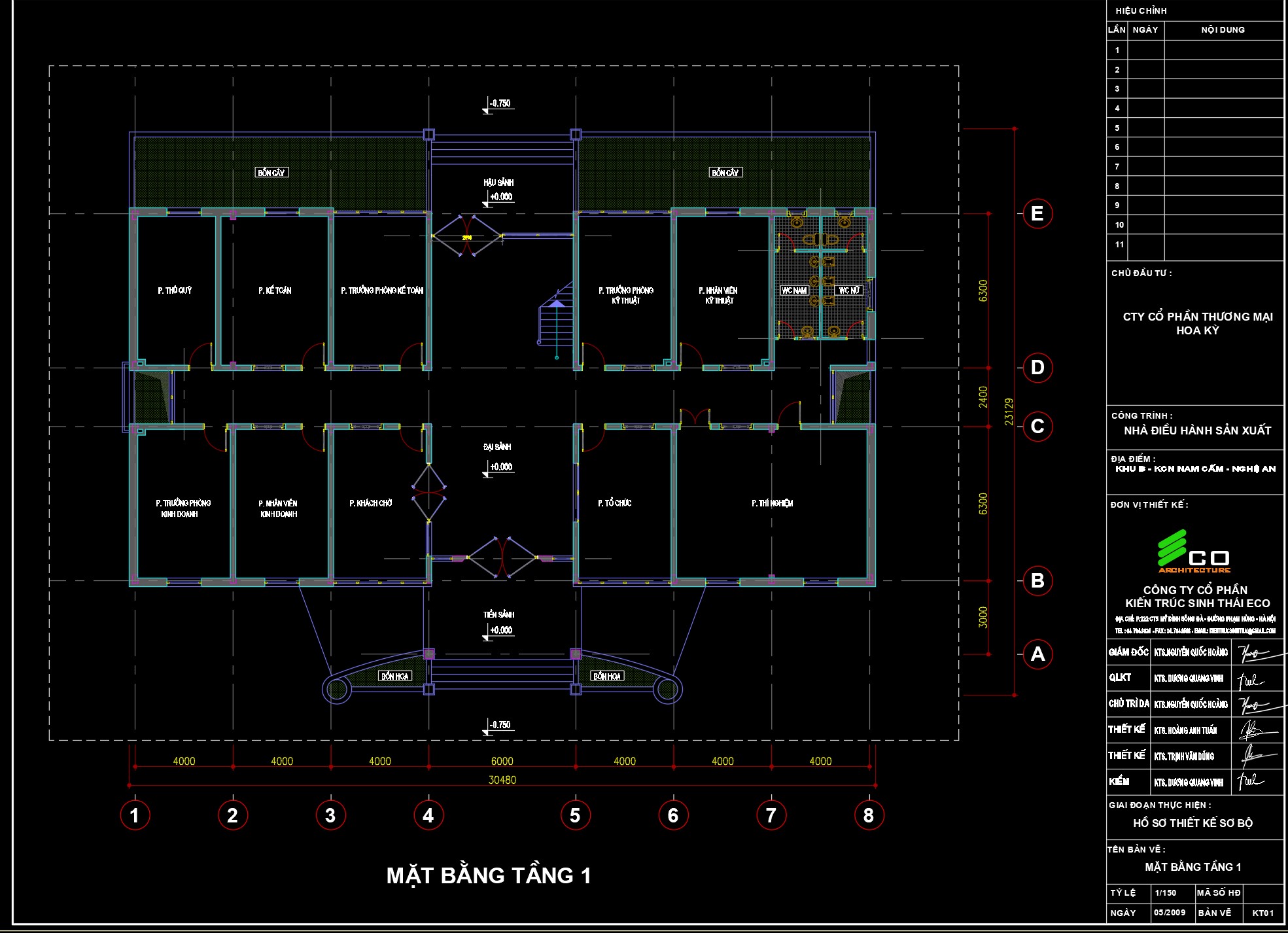 Bản vẽ autocad thiết mặt bằng nhà điều hành 2 tầng văn phòng công ...